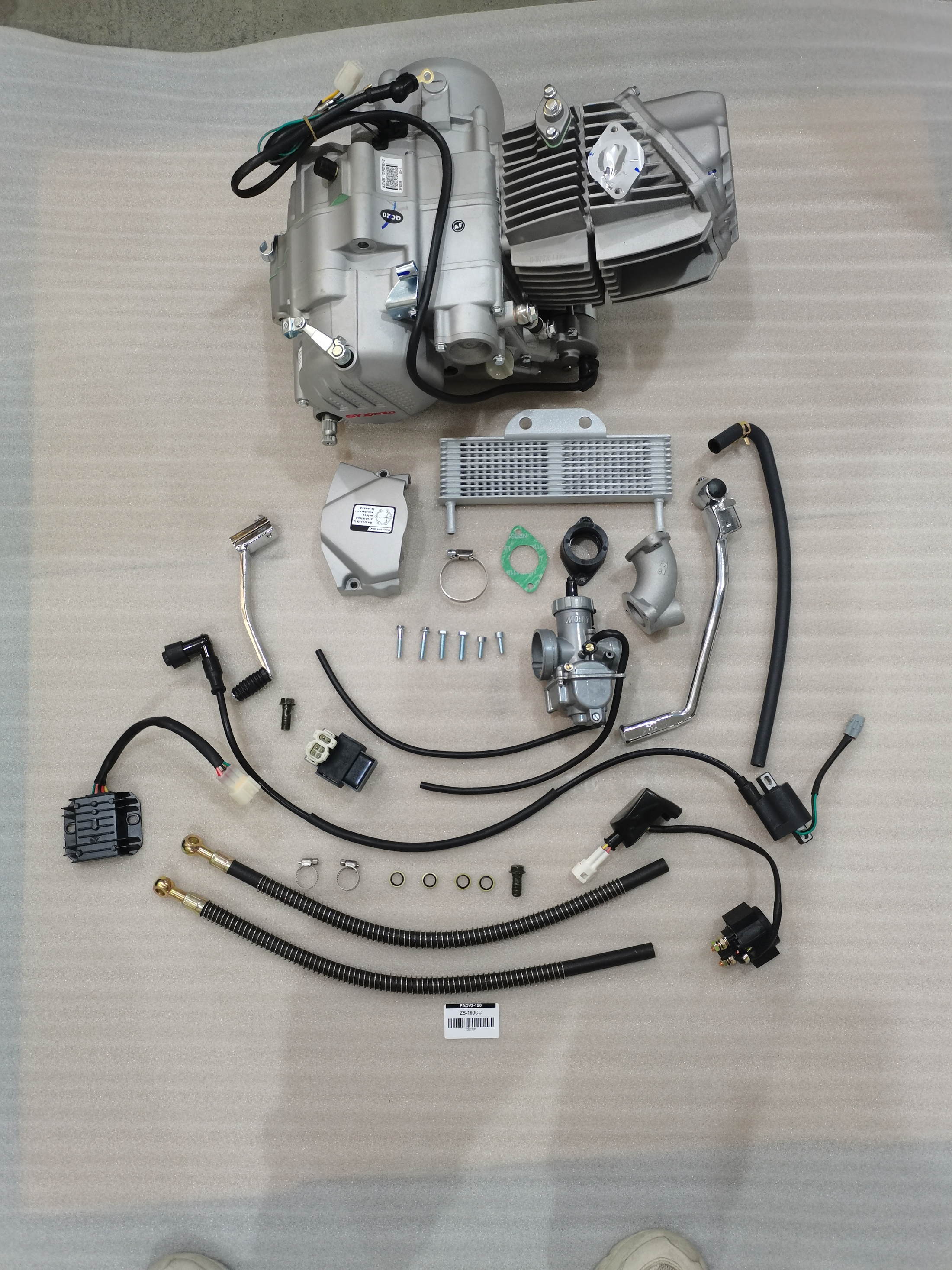 Zongshen ZS190, 190cc 2 Valve Engine 5 Speed Manual Kick and Electric ...