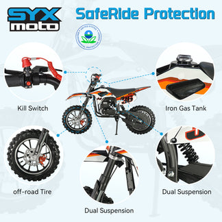 SYX MOTO MK 40cc 4 Stroke Pull Start Mini Dirt Bike Off Road